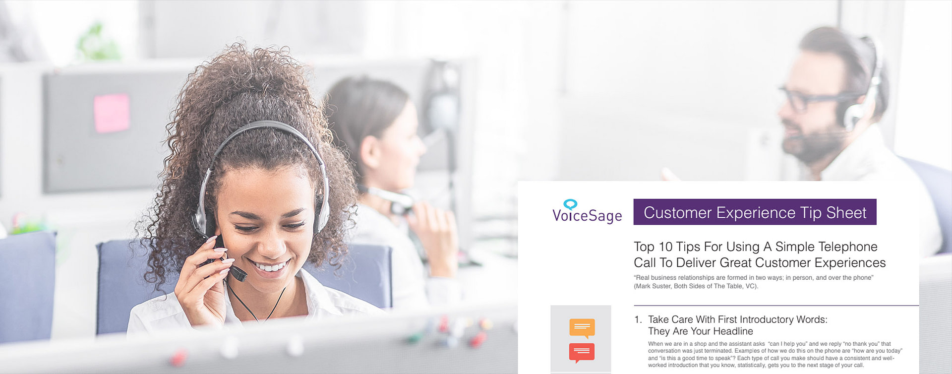 Improve Customer Experience Tips Sheet- VoiceSage